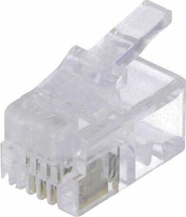 Разъем LOGILINK MP0017 Вилка RJ10 PIN: 4 не экранированный позолота Конф: 4p4c обжим 1шт