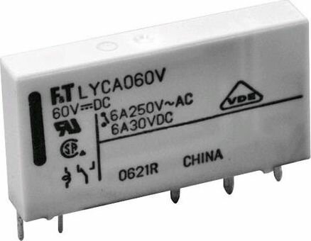 Реле FUJITSU FTR-LYCA012Y электромагнитное SPDT Uобмотки 12ВDC 6A/250ВAC 6A/24ВDC 1 шт
