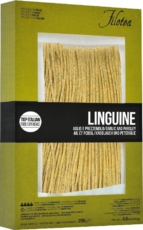 Паста FILOTEA Лингвини с петрушкой и чесноком/Linguine Aglio e Prezzemol 250г