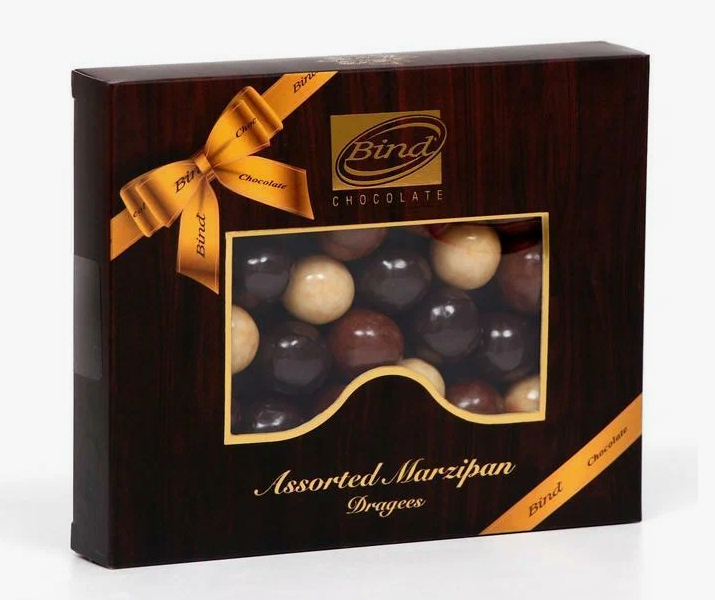Драже BIND Марципан в цветном шоколаде /картон/ 100г