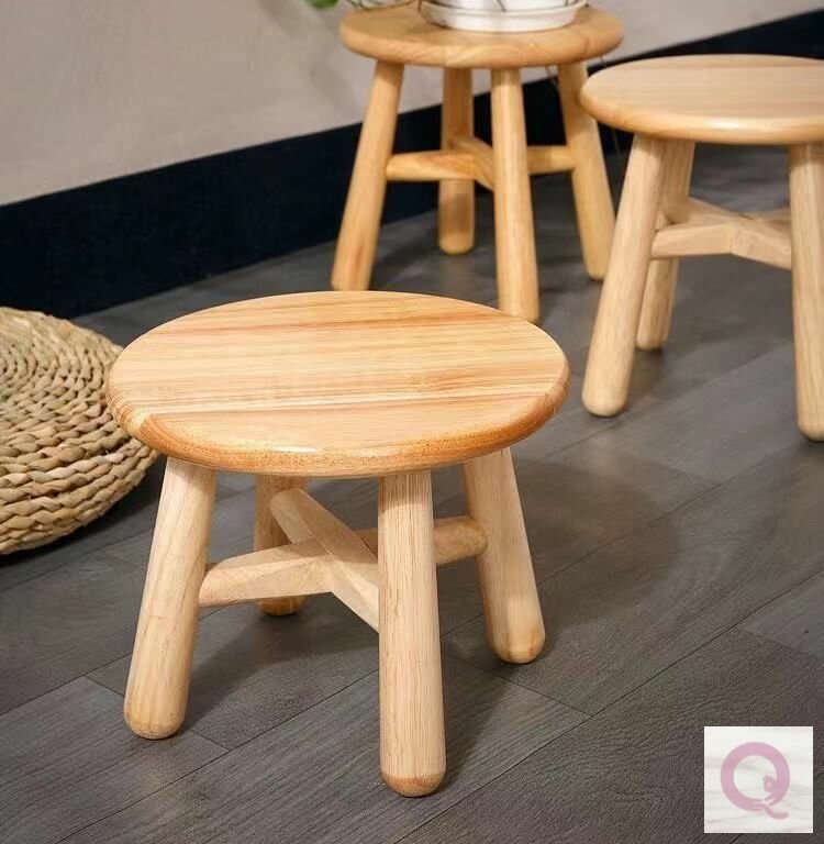 Табурет, из массива дерева, дизайн минимализм, дуб светлый, 25х20х20 см