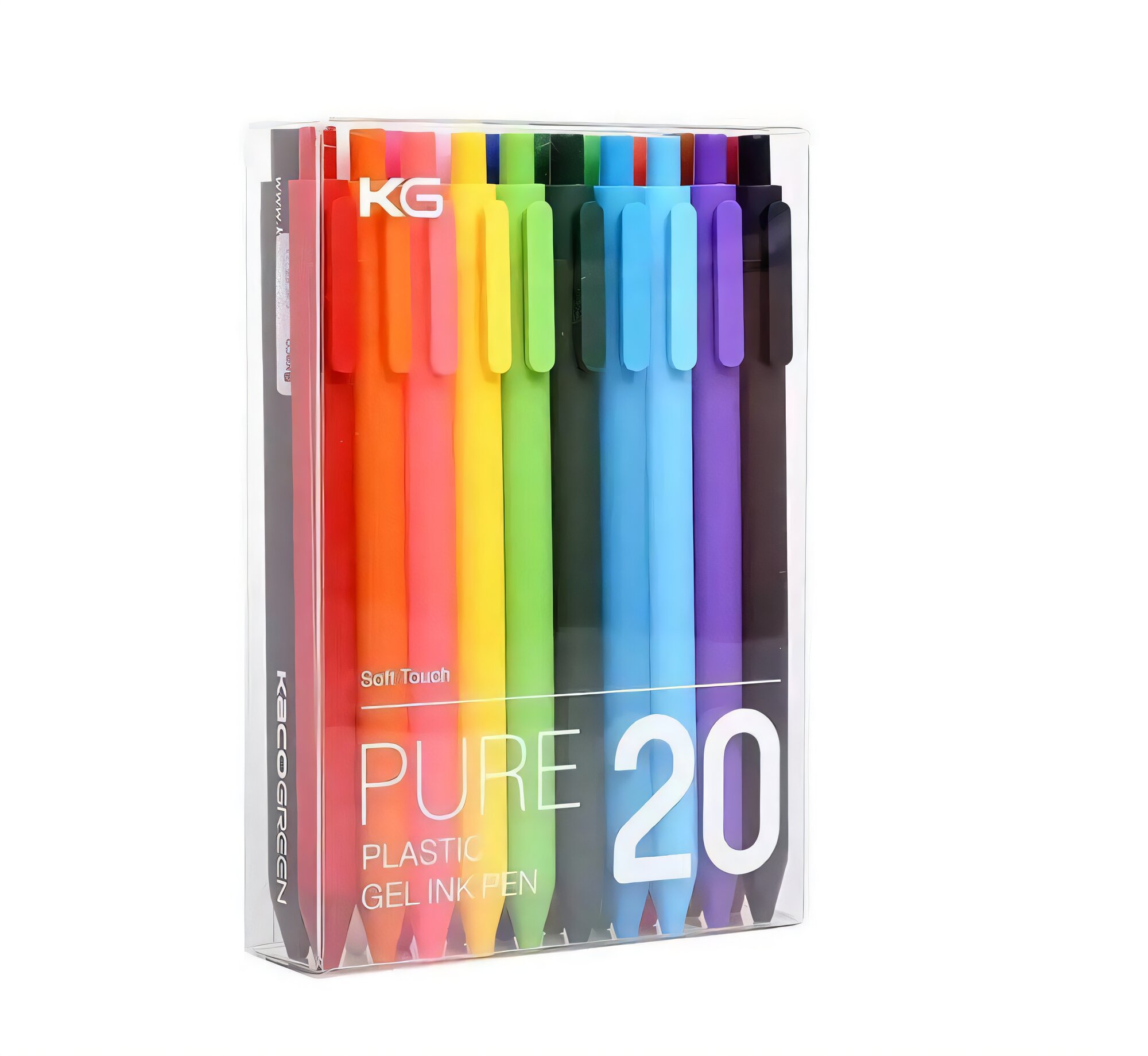 Набор гелевых ручек Xiaomi KACO Pure Plastic Gel Ink Pen 20 шт. (цветные)