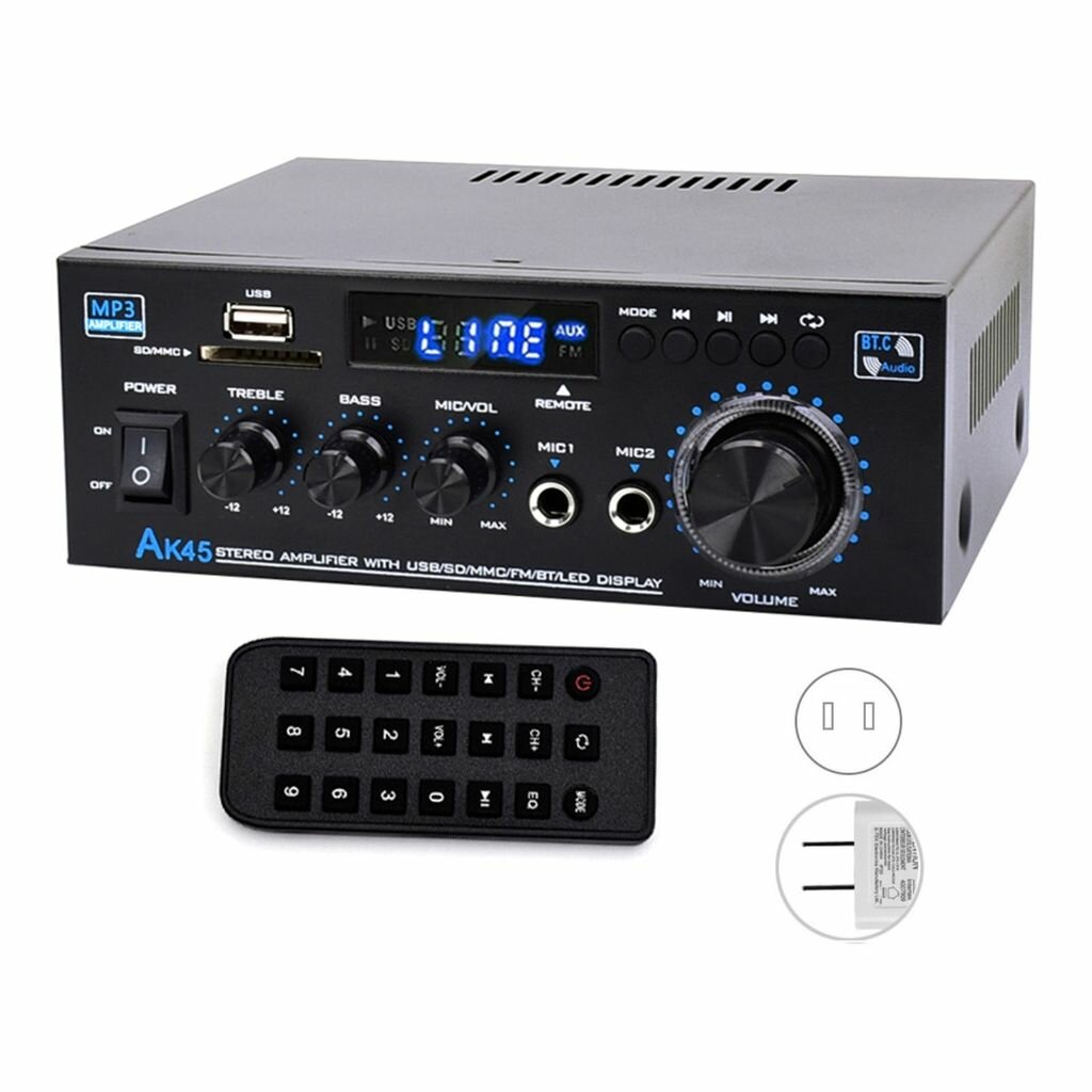 HiFi 50W Bluetooth Усовершенствованный Стерео Усилитель для Караоке