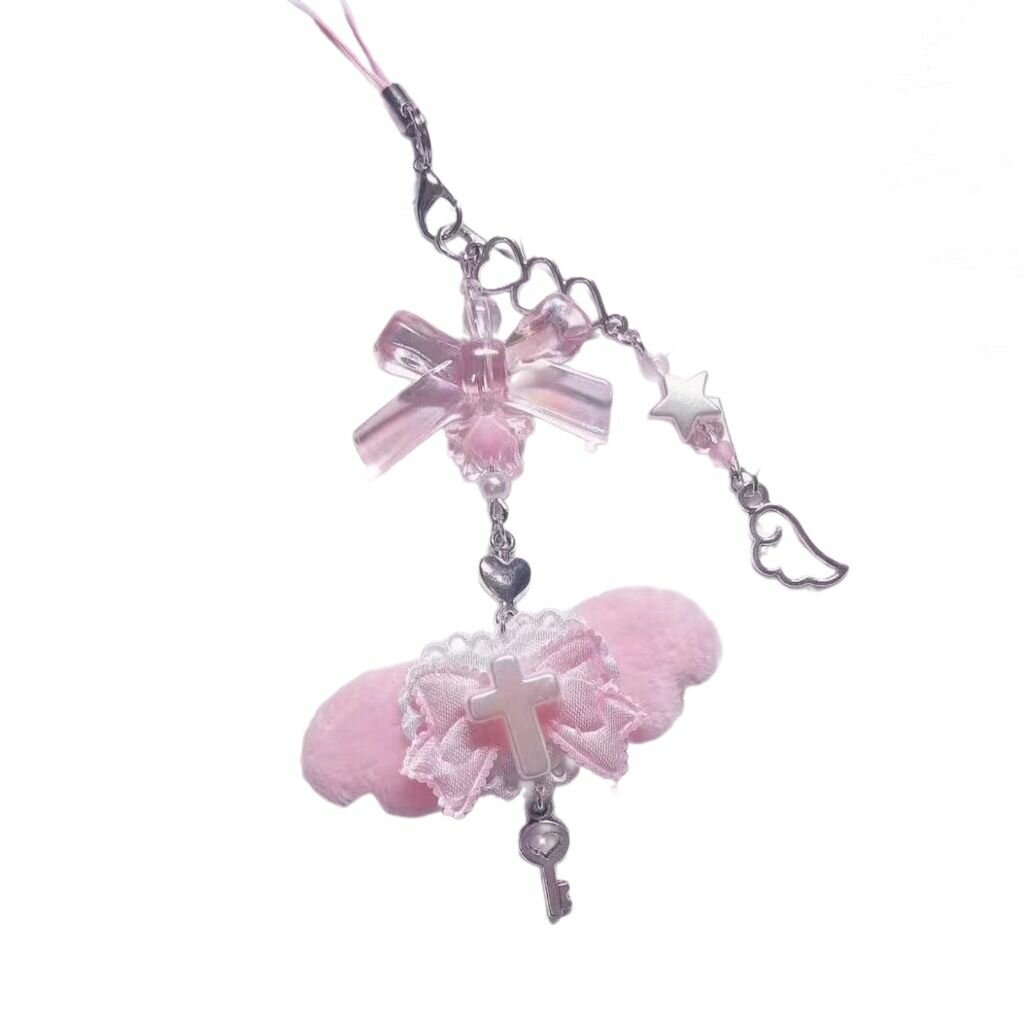 (1шт) Подвеска-брелок для мобильного телефона Wing-Белый порошок