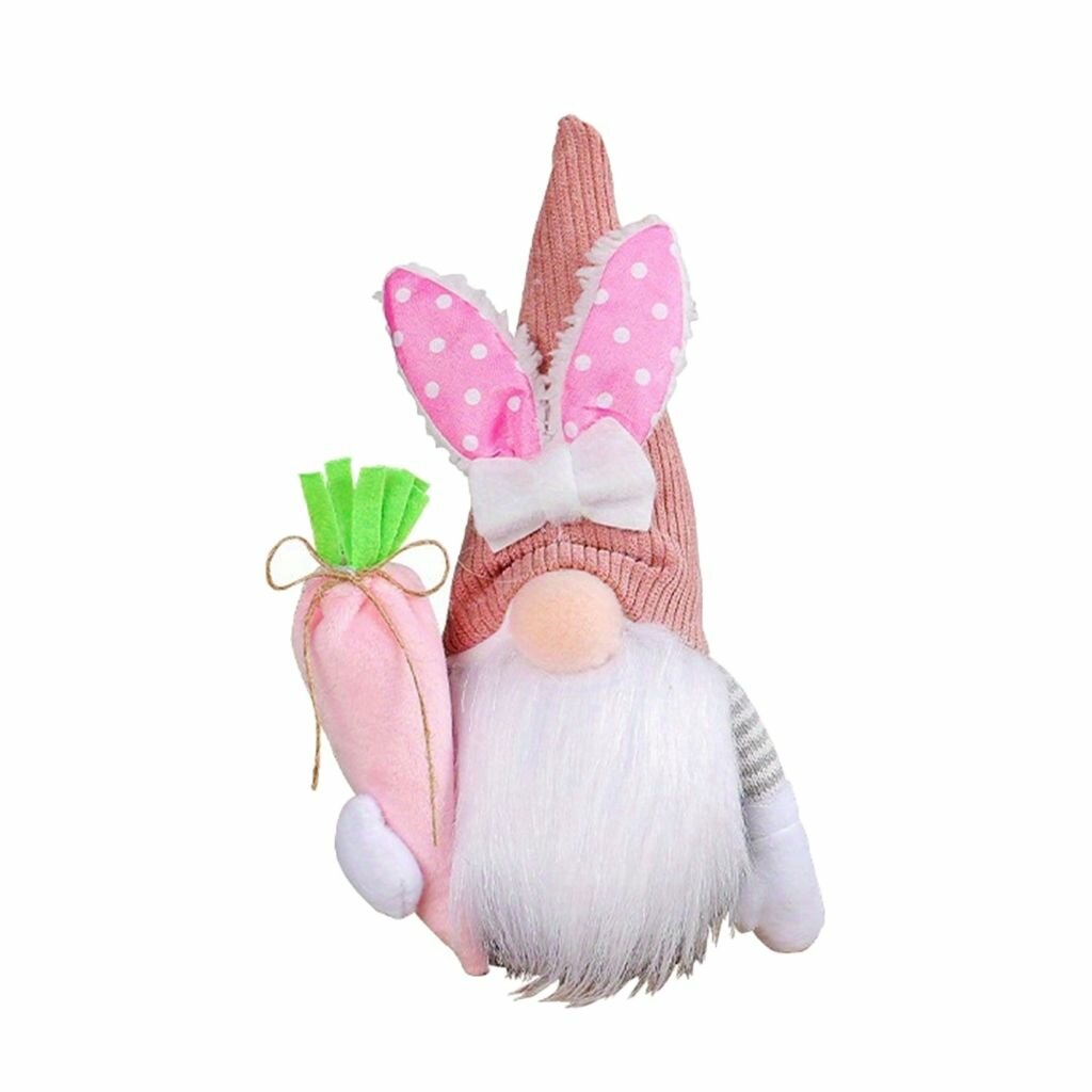 Пасхальный гном-кролик, кукла ручной работы, многоразовые украшения для дома, весенняя статуя, украшения, подарки детей