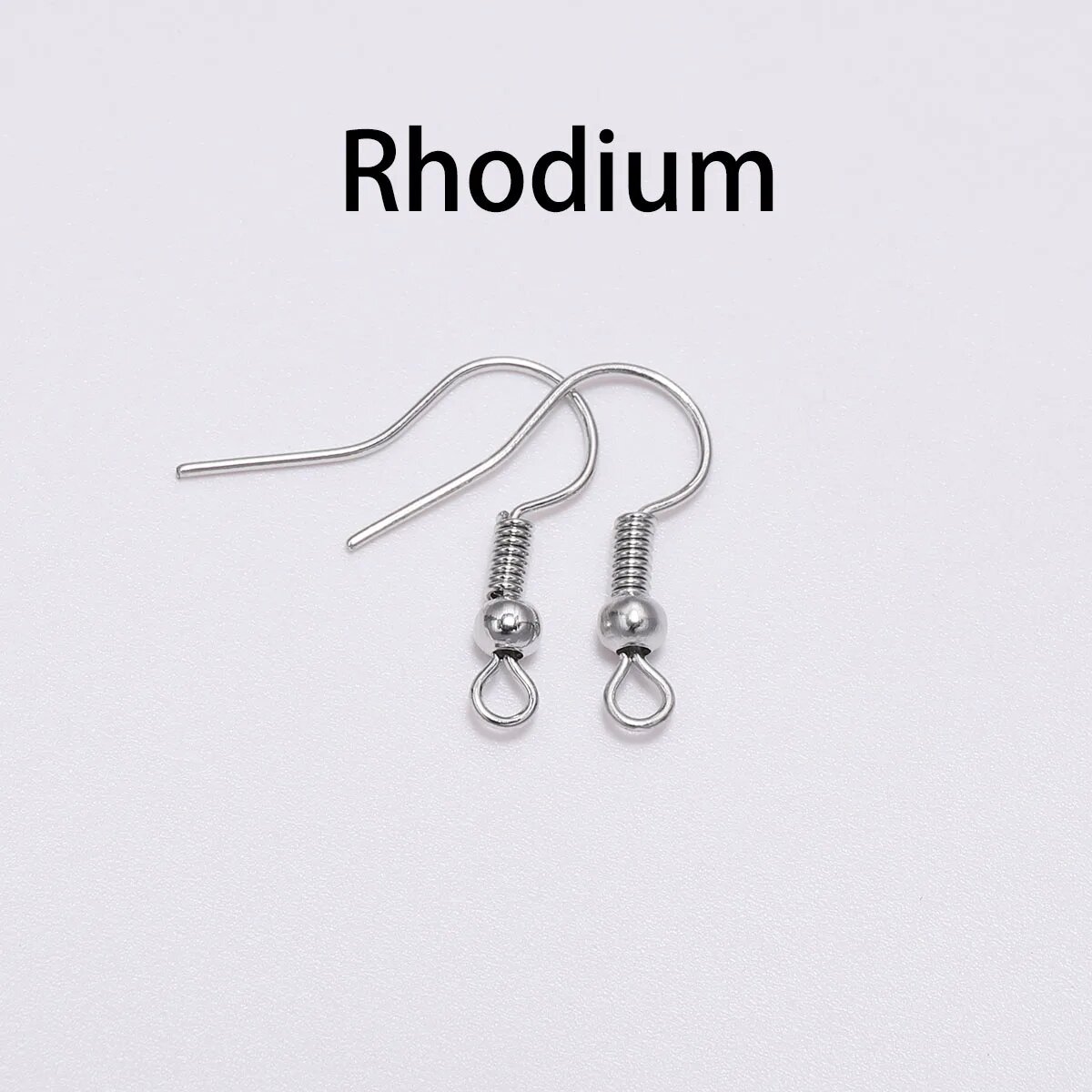 Крючки для сережек AGCFABS 100 шт Rhodium