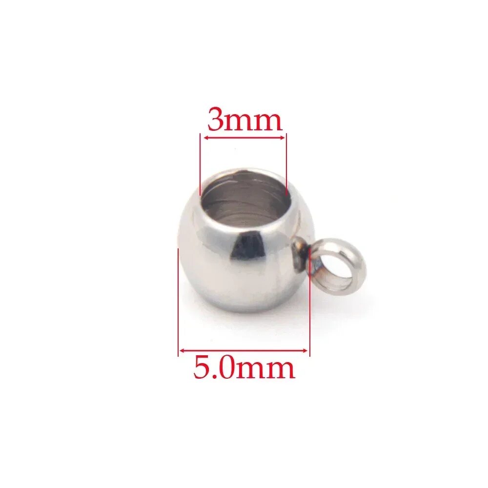 20pcs Stainless Steel Spacer Beads Welding ringing Pendant Charms Clasps Gold Color Bail Beads for DIY Jewelry Making Findings