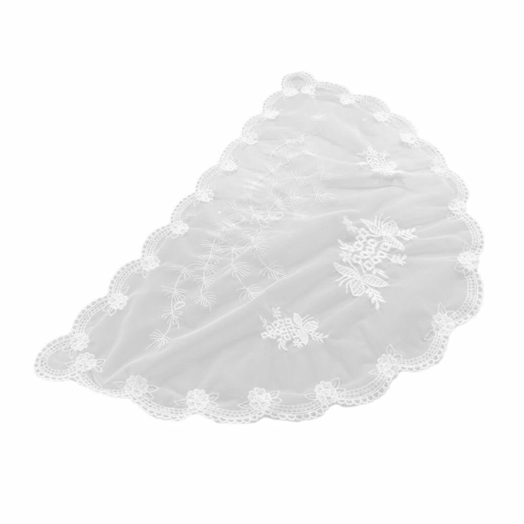 (1 штука) Короткая марлевая шаль, однослойная вуаль-белая