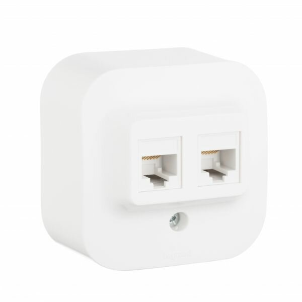 Legrand Quteo Белый Розетка 2XRJ45 5е UTP 782228