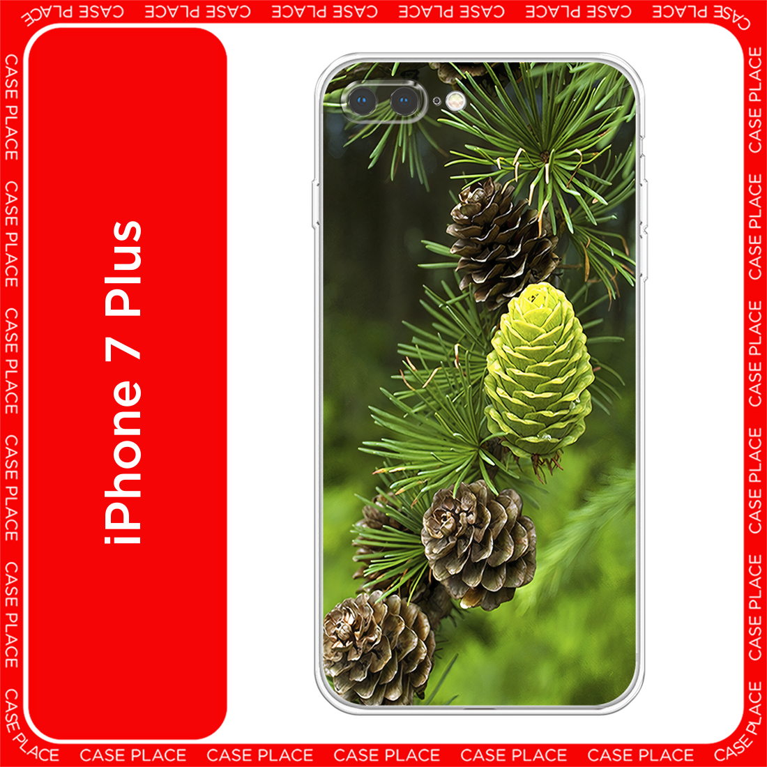 Чехол на Apple iPhone 8 Plus / Айфон 8 Плюс с принтом Лес 13