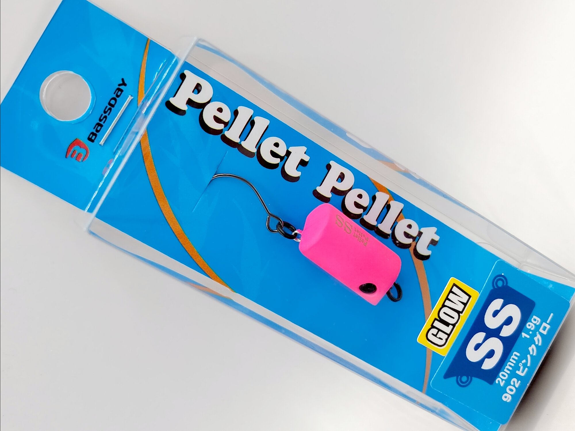 Воблер BASSDAY PELLET PELLET SS ( 20мм, 1.9гр, медленно тонущий ) - #902 Glow