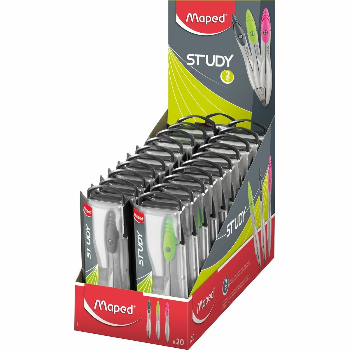 Циркуль Maped Study, 120мм, металлический, пластиковый футляр (119450)