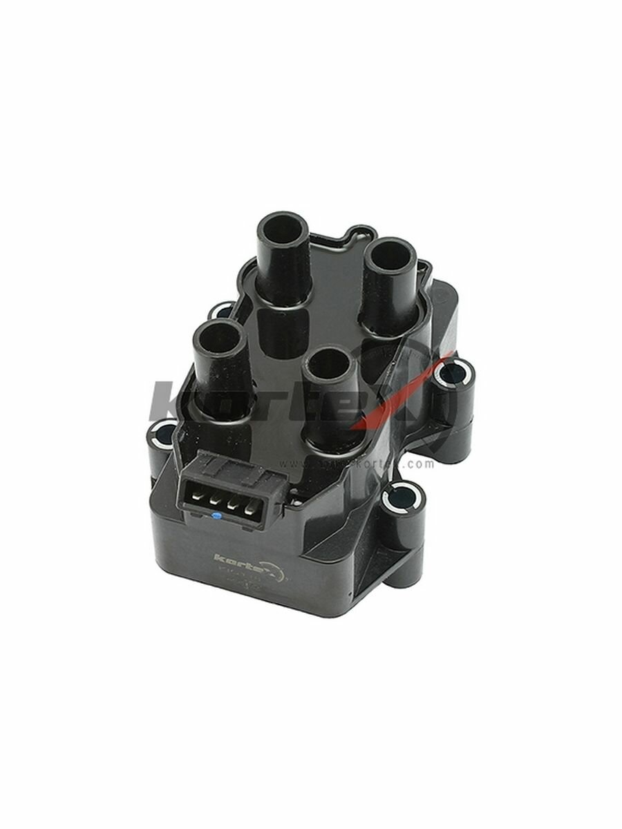Катушка зажигания Kortex KIC118, для Opel Astra/Vectra, передняя, металл, термопластик, серая