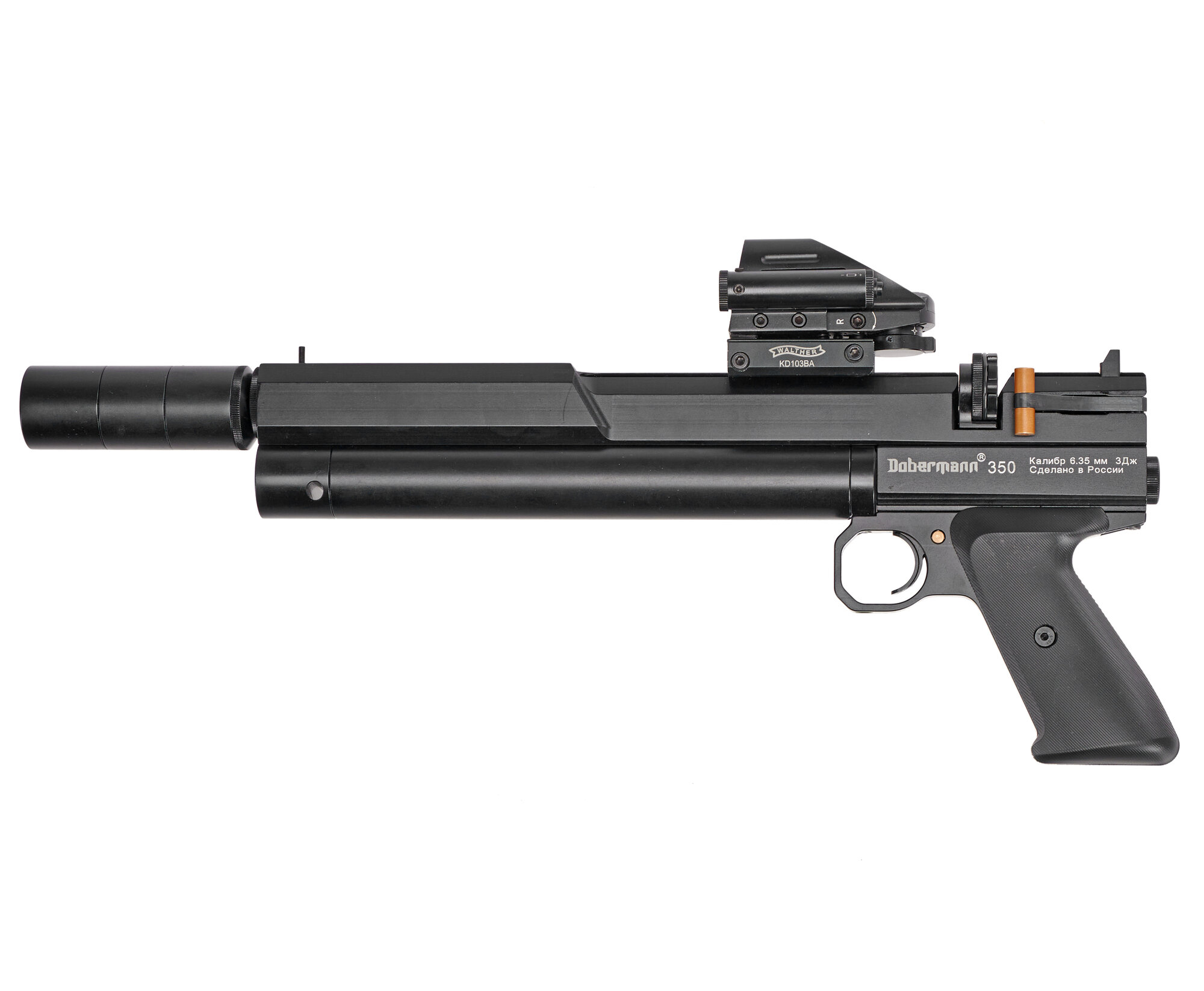 Пневматический PCP пистолет Dobermann 350 Эксцентрик 6.35 мм (200 мм)