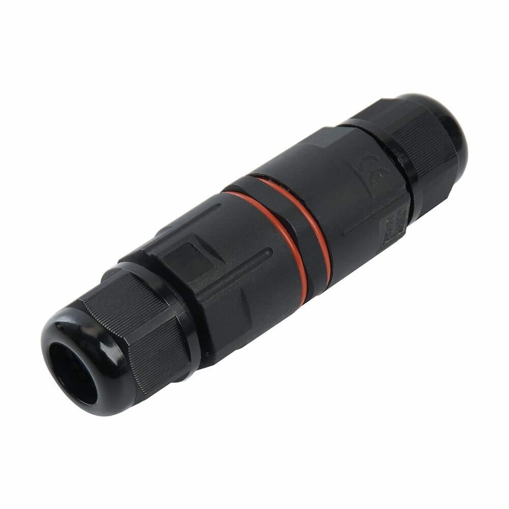 Соединитель-коннектор для проводов LD533 STEKKER, 3-контактный, с пружинным контактом, водонепроницаемый, черный 49190