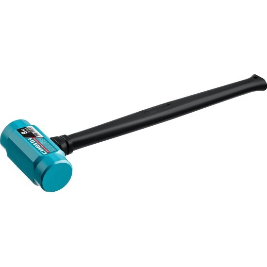 Цельностальная кувалда с удлинённой обрезиненной рукояткой Сибин 8 кг, 720 мм (20132-8)