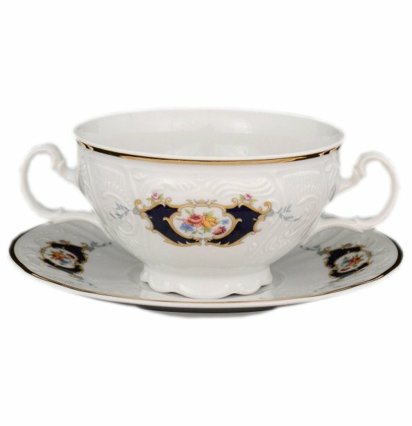 Бульонная пара 11 см (360 мл) 1 шт с ручками Thun "Бернадотт /Синеглазка" / 244954