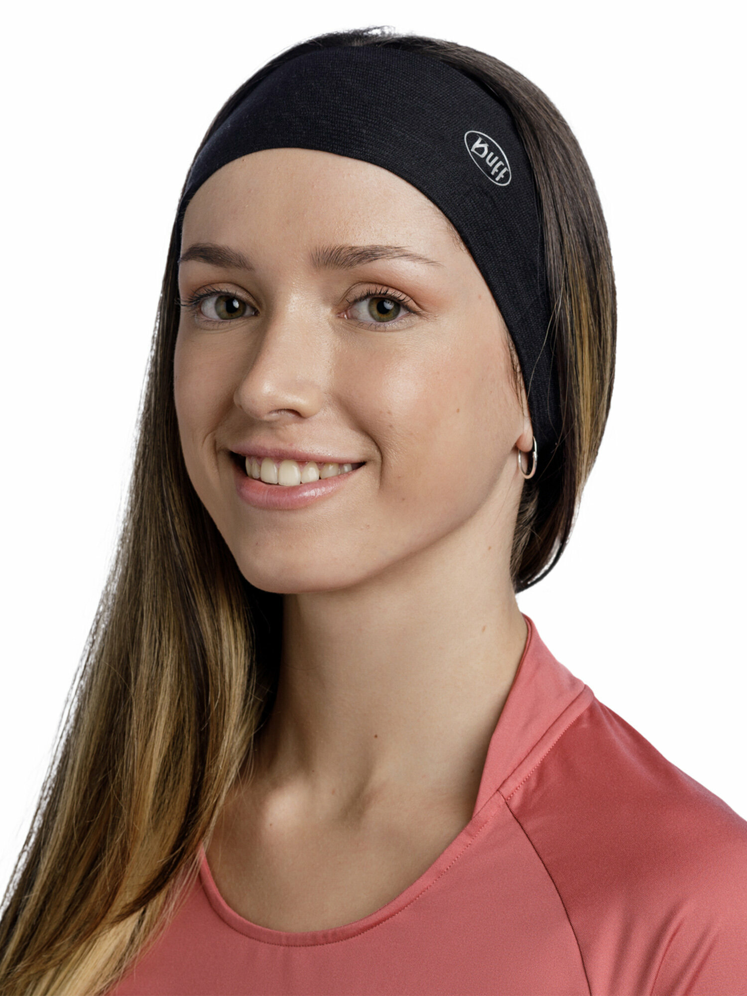 Повязка Buff Coolnet uv ellipse headband для взрослых и детей, размер us:б/р, черный — фото 1