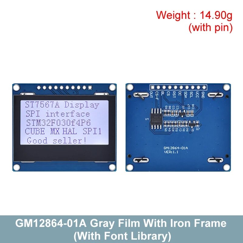 GREATZT ЖК-модуль 128x64 для Arduino Gray With Font