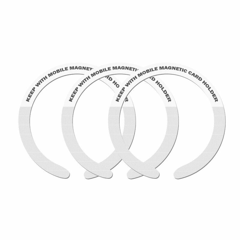 Магнитное кольцо для iPhone/Samsung/Xiaomi, D Style White, 3шт