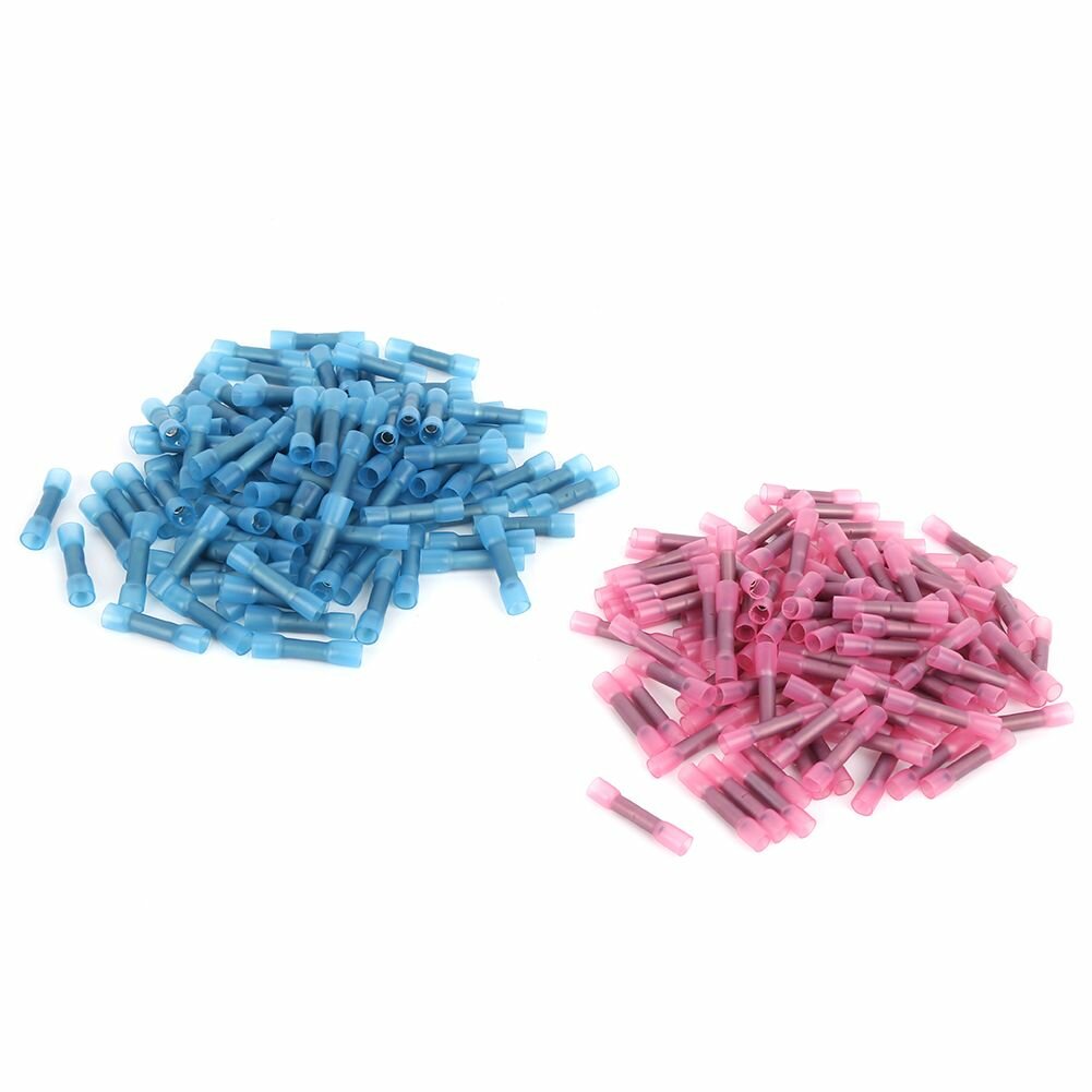 200 шт. комплект термоусадочных клемм водонепроницаемый обжимной соединитель с двойной стенкой защита кабеля водонепроницаемый стыковой обжимной соединитель