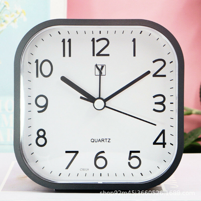 Будильник ретро металлический 5inch настольный бесшумный прикроватный модный настольный часы для гостиной спальни европейские простые настольные часы