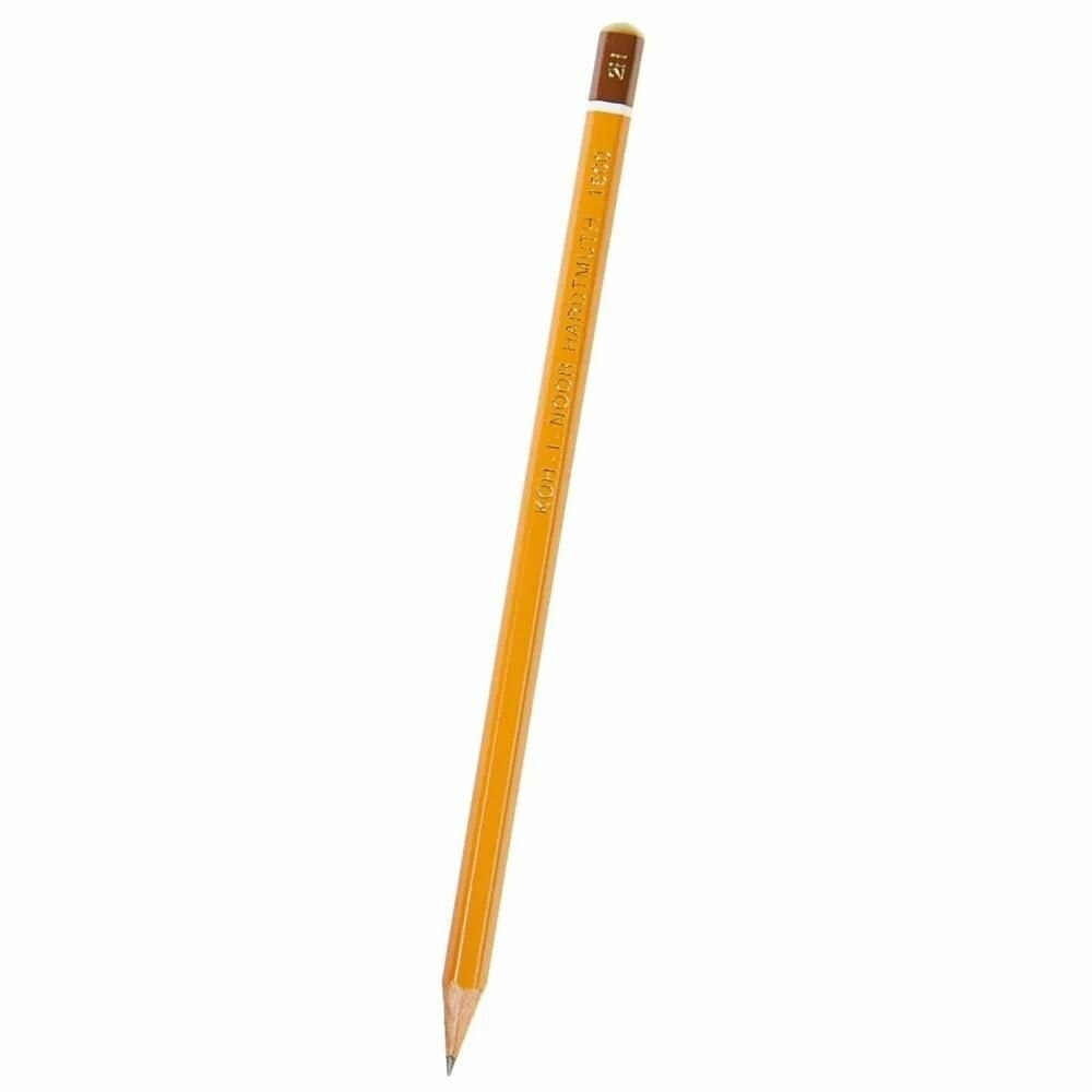 Чернографитный карандаш KOH-I-NOOR Технический, дерево, заточенный (1500/2H)