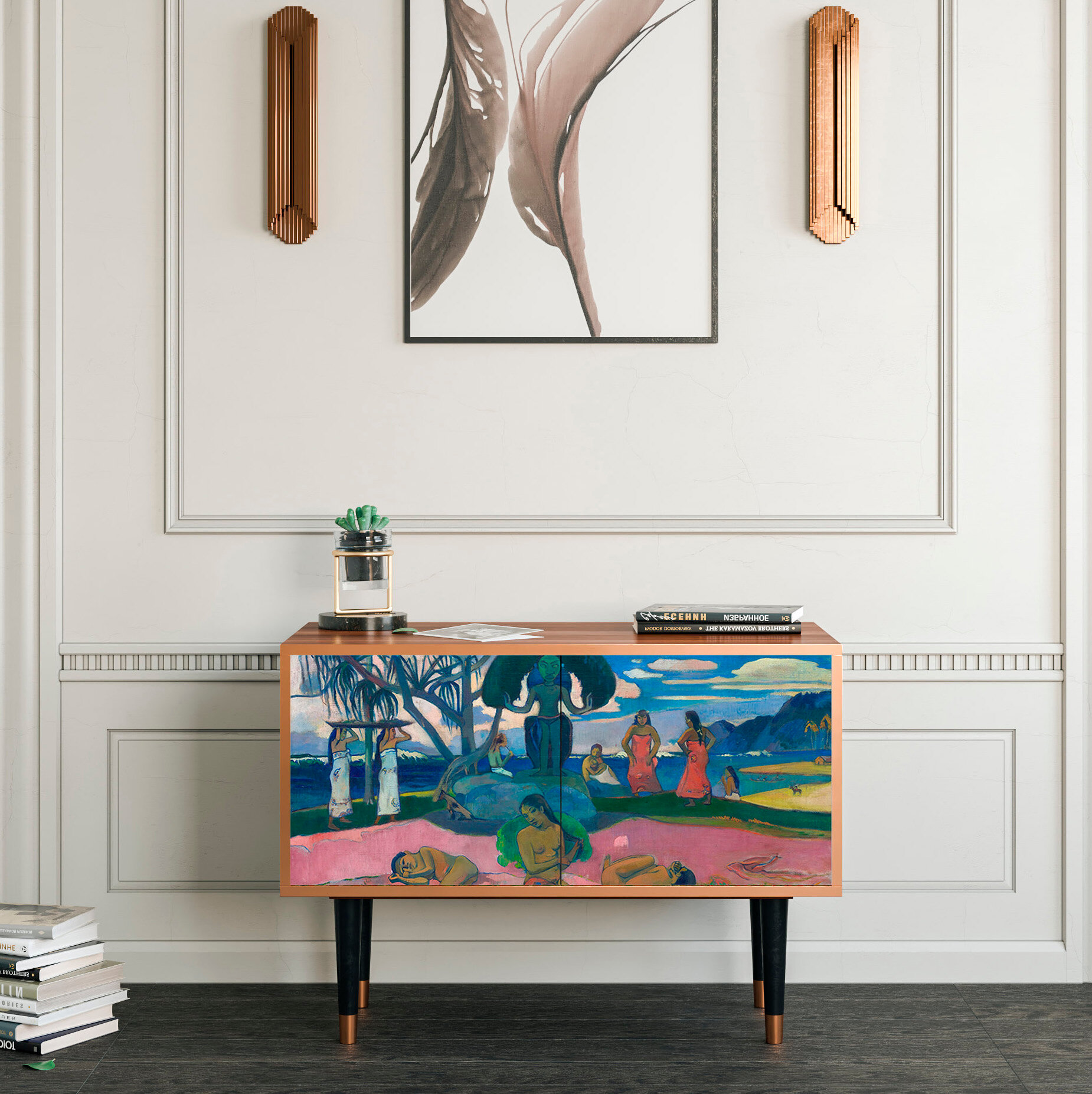 Комод - STORYZ - S1 Day of the God by Paul Gauguin, Размер - 94 x 69 x 48 см, Цвет корпуса - , Орех