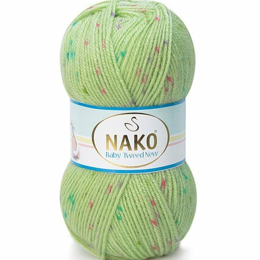 Пряжа Nako BABY TWEED 31742 салат (5 мотков)