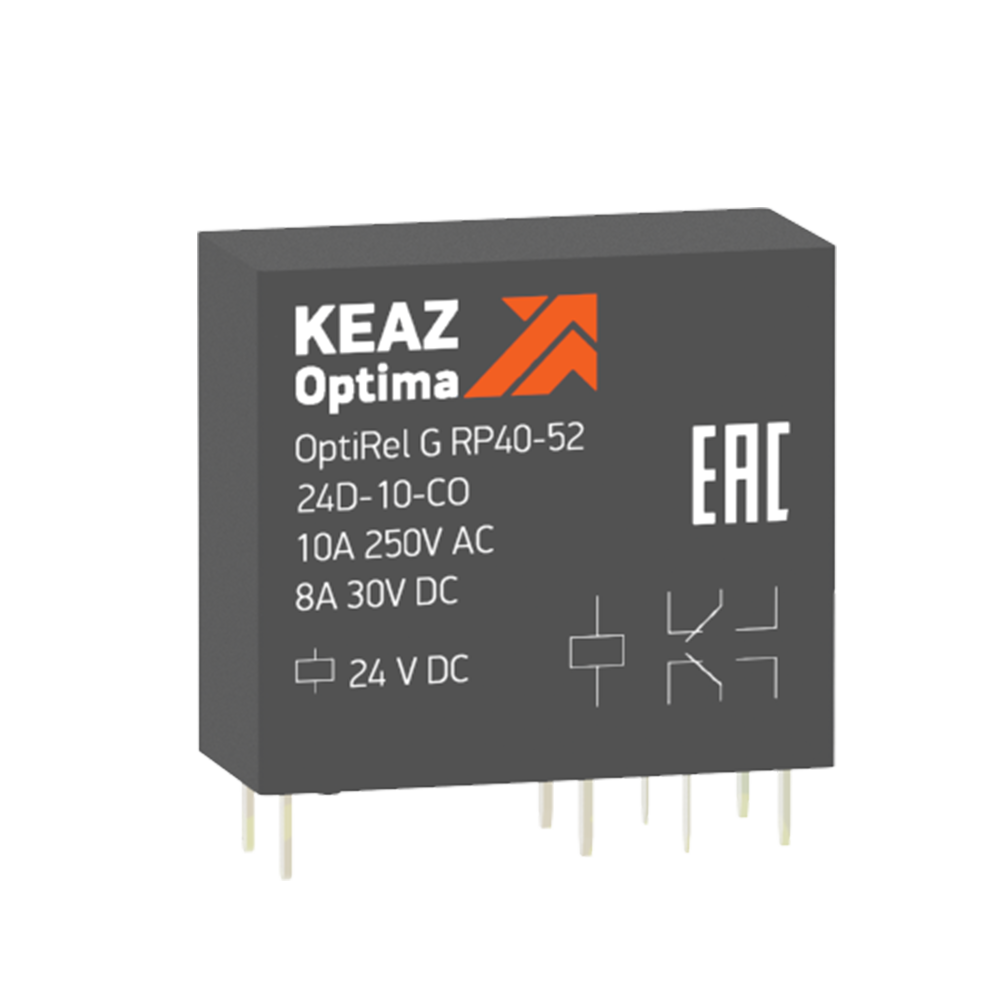 КЭАЗ Реле промежуточное OptiRel G RP40-52-24D-10-CO, 281019