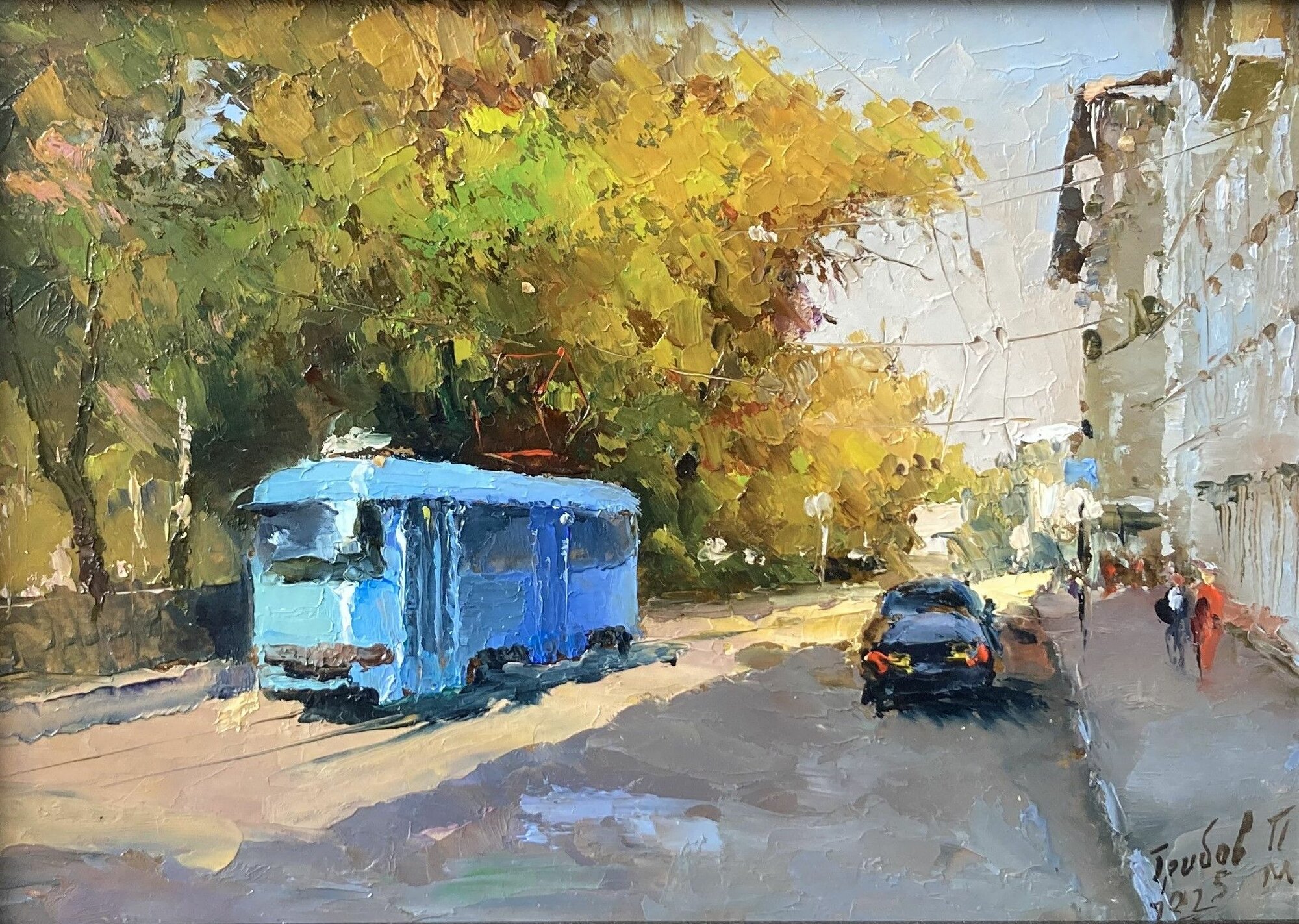 ART-Salon at Oktyabrskaya "Чистопрудный бульвар", 16х22,5 см, картон; масло, авторская работа; ;