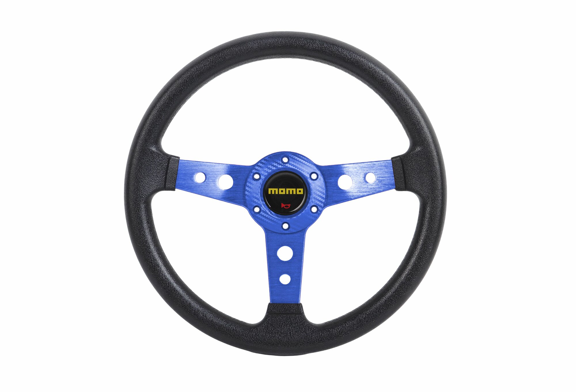 Гоночный руль без вылета полиуретан MOMO 340 мм Blue