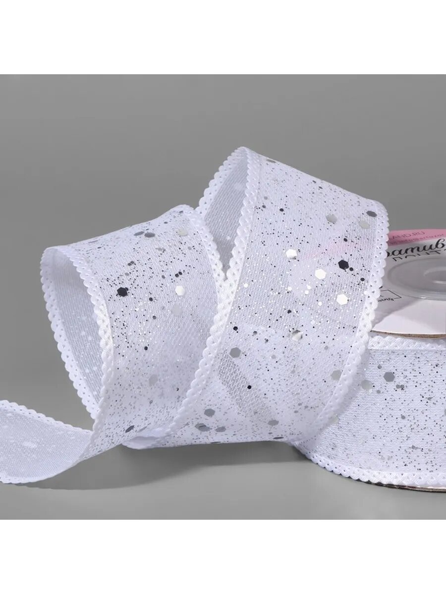 Блестящая декоративная лента 38 мм, 9 м