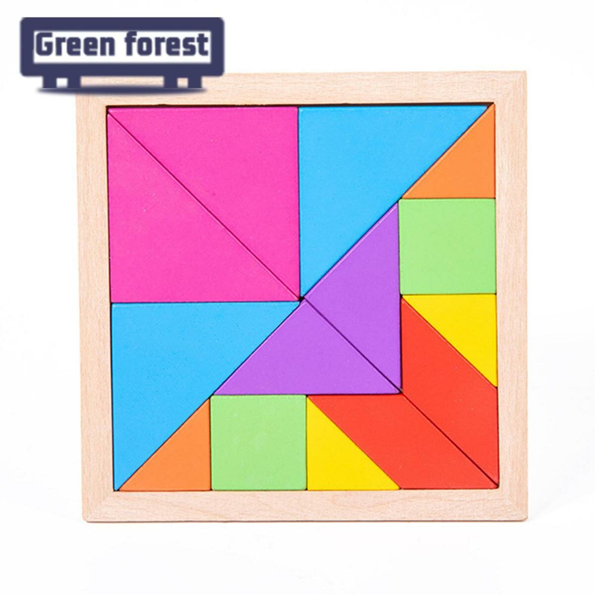 Зеленый лес Игра для мозга Многофункциональная Раннее образование Деревянный пазл Пазл
