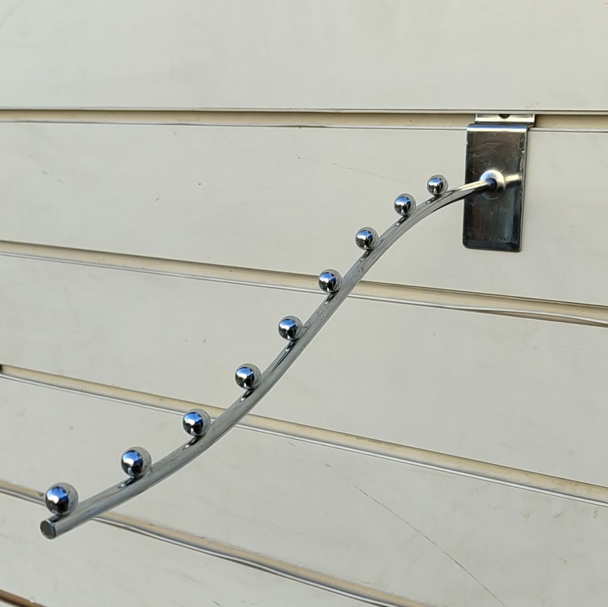 Кронштейн изогнутый 9 шариков 37x4x9 см хром на экономпанель 5 шт