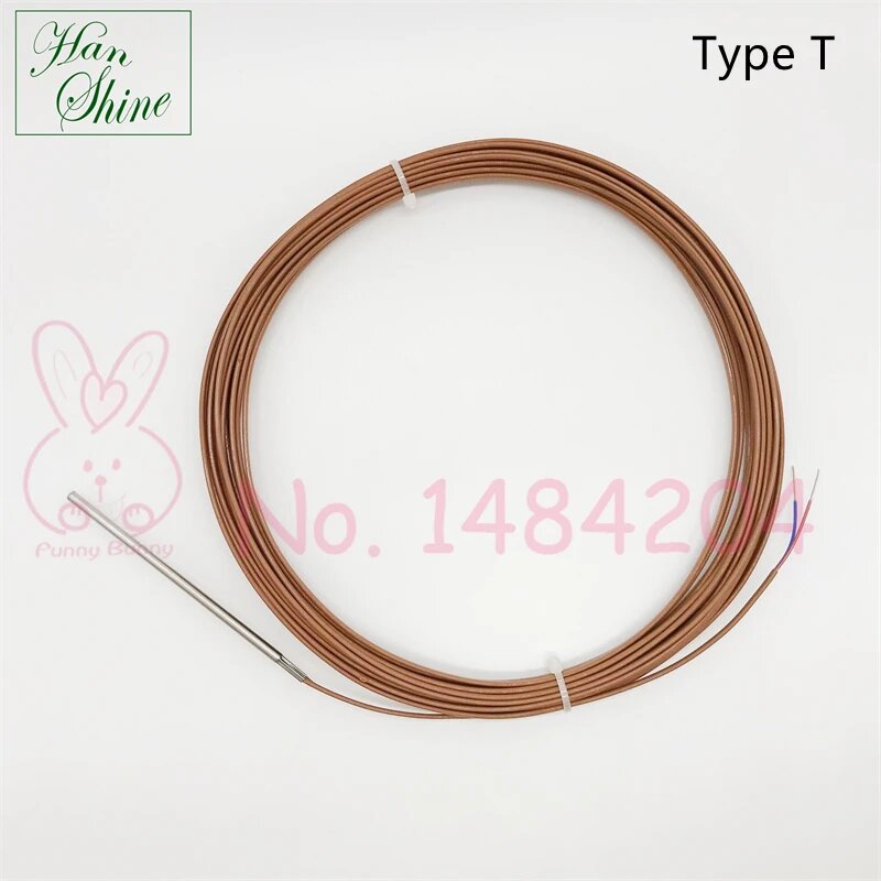 Термопара типа Т Han Shine 3 мм * 80 мм, кабель ПФА, 2 м / 4 м / 6 м / 8 м / 10 м 2m cable