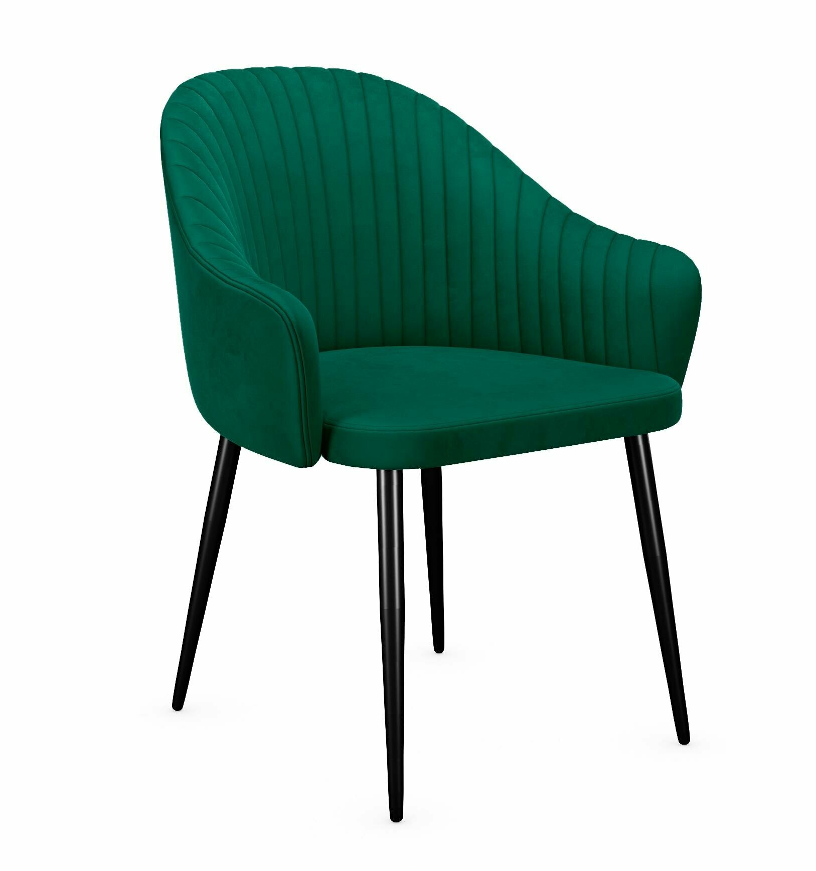 Стул DikLine 440 K13 изумруд, ножки черные