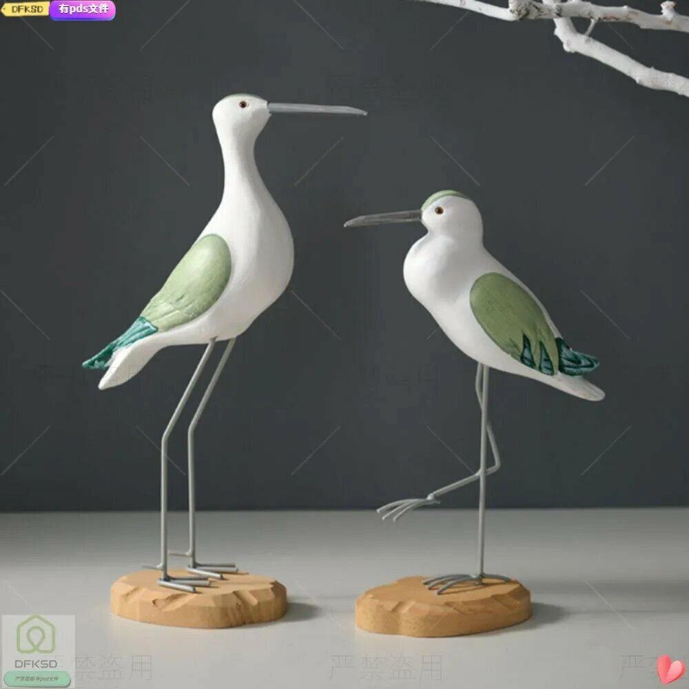 Фигурки, формы птиц, деревянные украшения, декор для дома 36cm пара TC