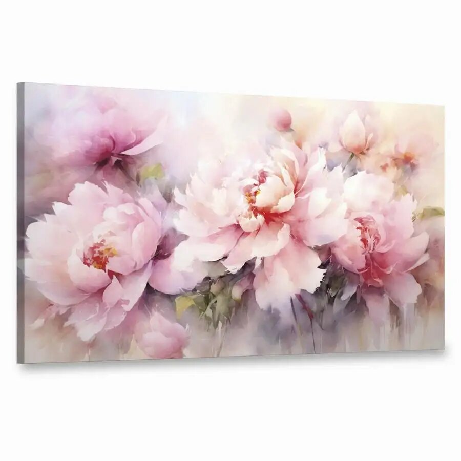 Алмазная картина "Пионы", 100x200 см, FC8887