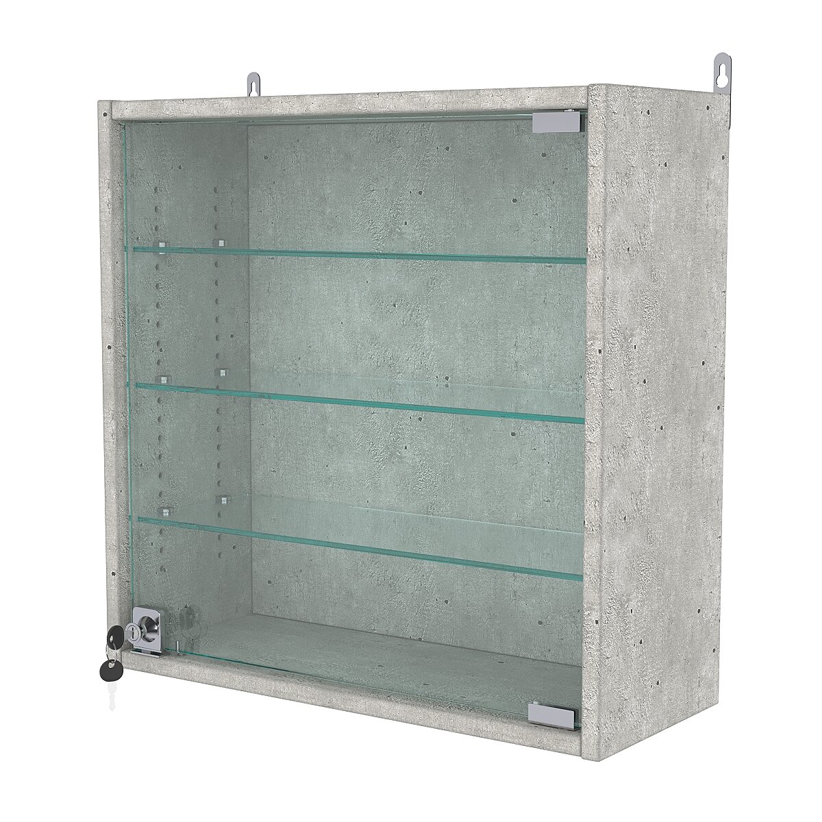 Витрина настенная с регулировочными полками "мини" 50*50*20-РЕГ, Метрополитан Грей