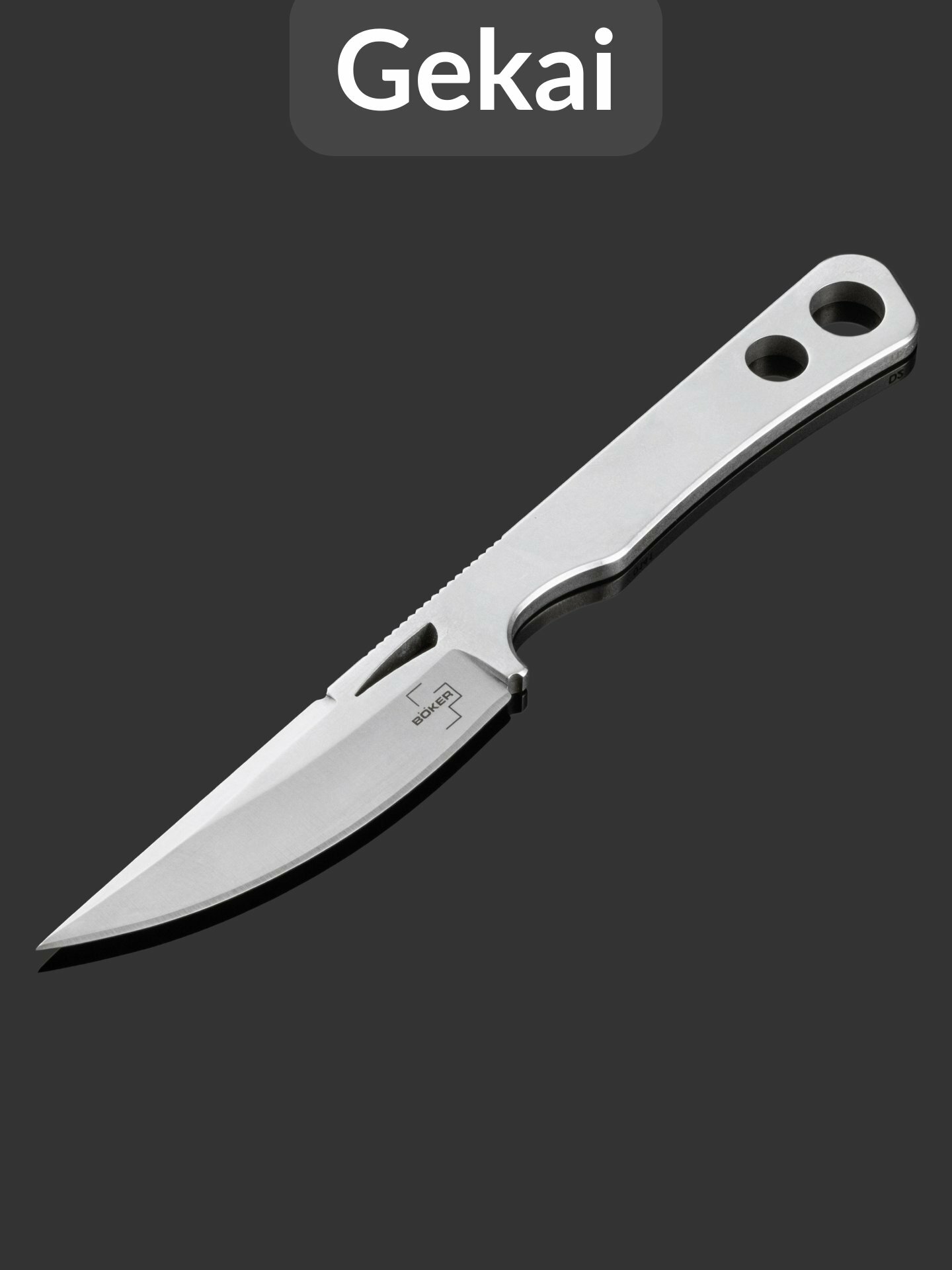 Туристический нож Boker Plus Gekai Fixed Blade BOP02BO071, сталь D2, рукоять сталь