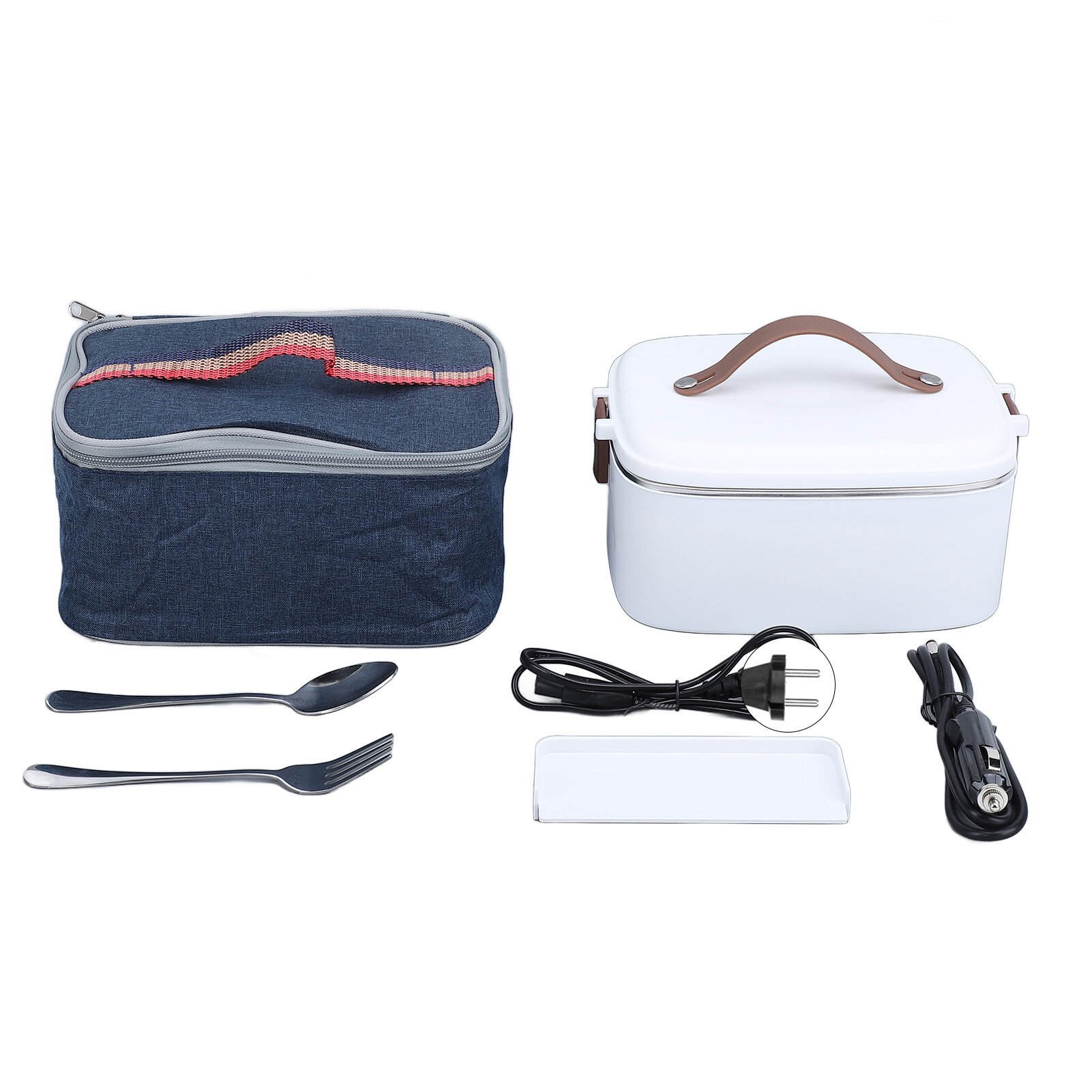 Электрический подогреватель еды для ланч-боксов 1,8 л, большая емкость, SUS304, цикл 360°, сбалансированный нагрев, портативный подогреватель еды для офиса, путешествий, дома, вилка ЕС 220 В