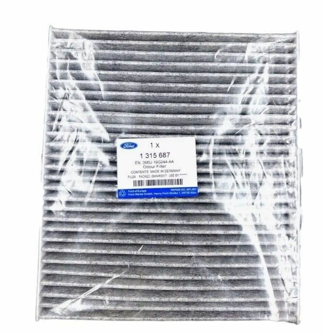 Фильтр салонный Ford Kuga I 2008-2013 (Форд Куга 1); Mondeo IV 2007-2015 (Форд Мондео 4); Ford C-Max I (Форд Си Макс 1) 2003-2010 угольный