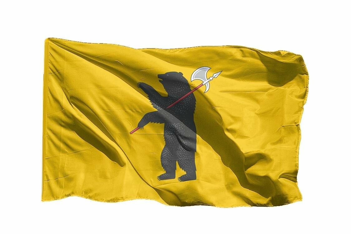 Флаг Ярославской области, на сетке, 70х105 см - для уличного флагштока