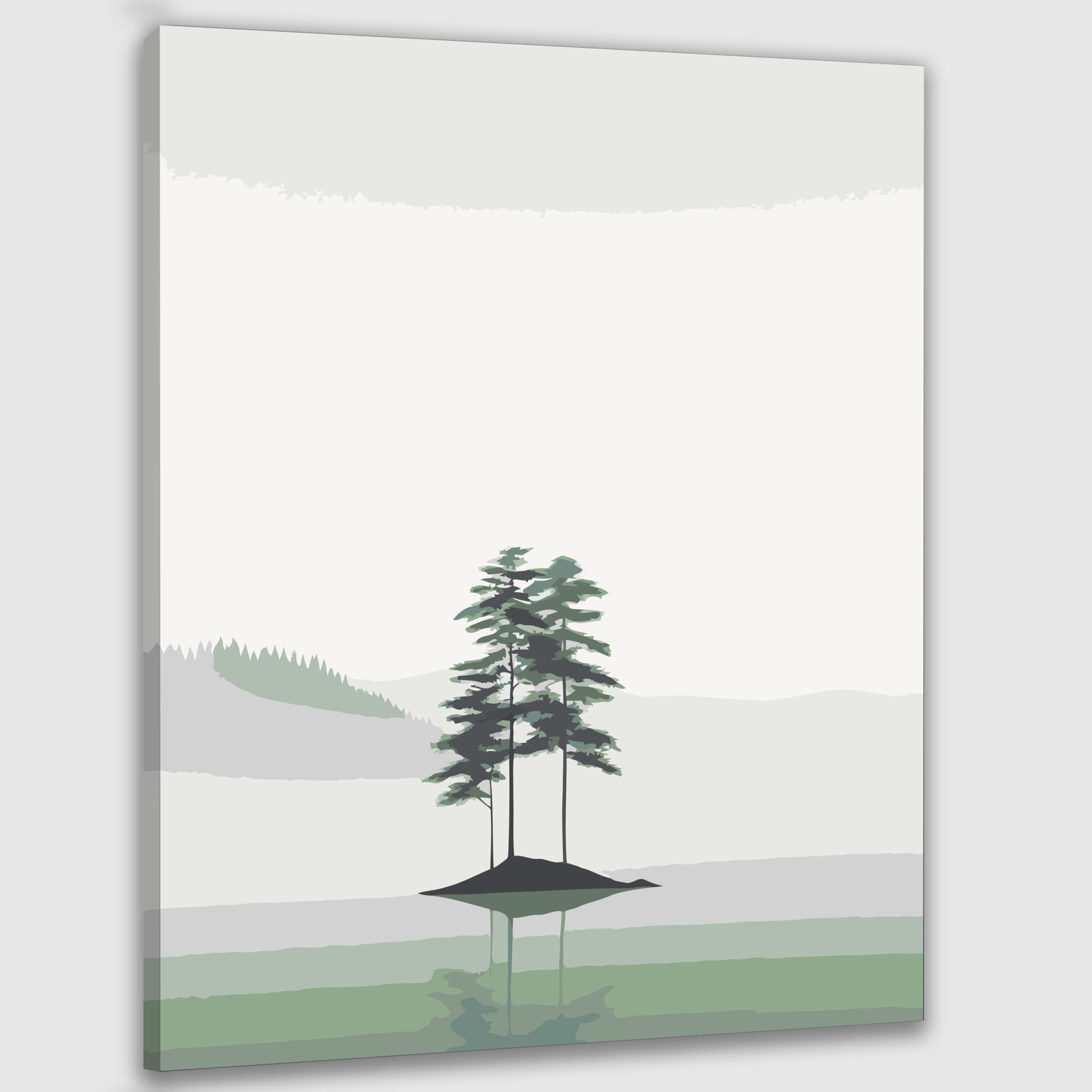 Картина по номерам 40x50 см, минимализм, фотография, природа, пейзаж, спокойствие, простота, чистые линии