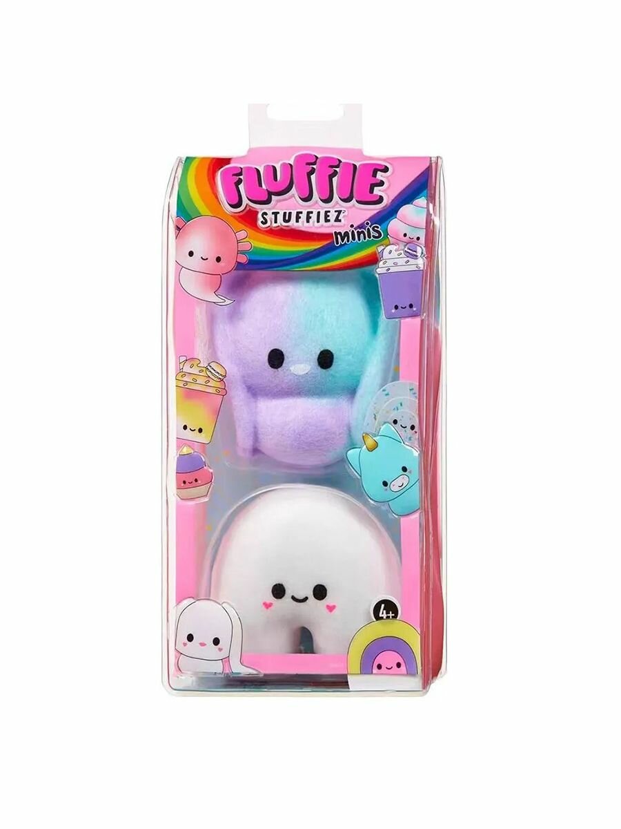 Мягкие игрушки Щипай FLUFFIE STUFFIEZ Minis Fluffie_Bunny & Rainbow новая серия 2024