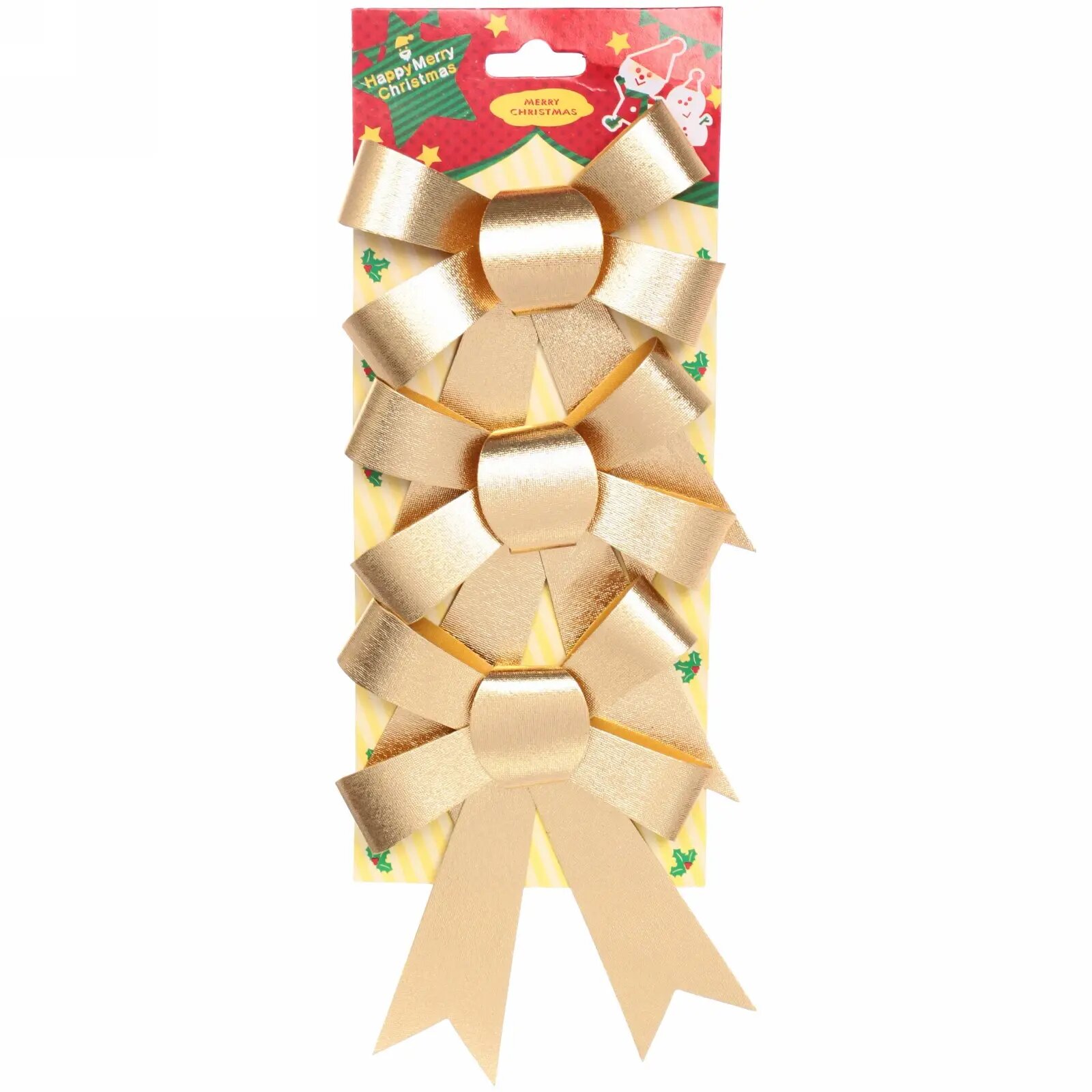 Бант декоративный «Сказочные блики», золото, блестящая лента, 1 шт, для подарков, пвх