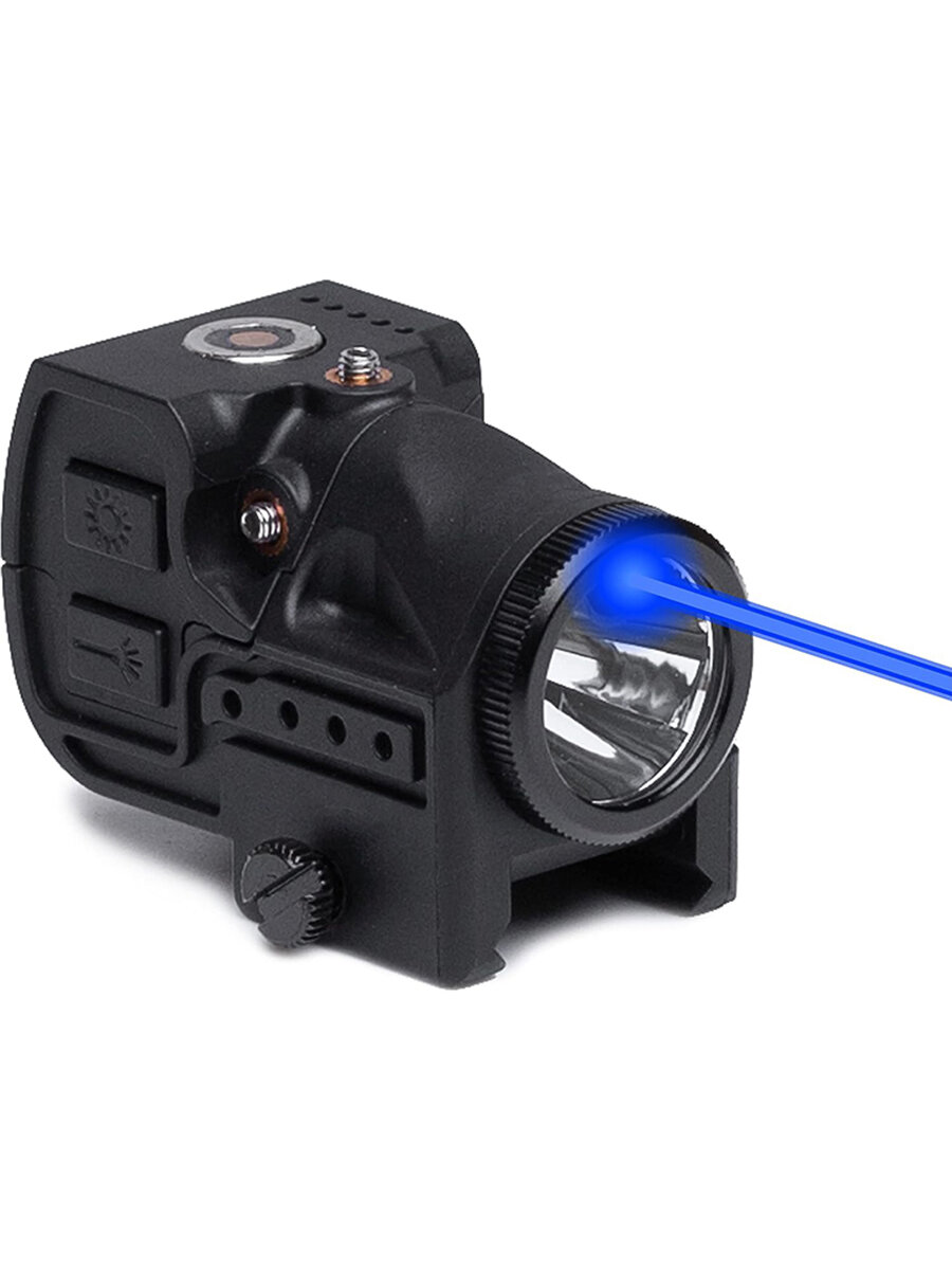 500 люмен синий лазер и светодиодный комбинированный оружейный свет магнитный перезаряжаемый тактический фонарик для 20 мм рейки