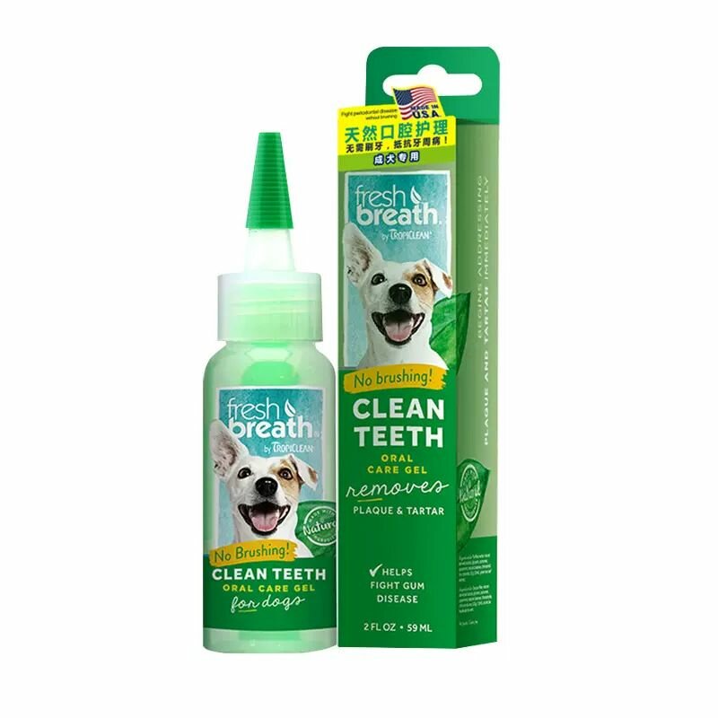 TropiClean Pet Fresh Breath Brushless Clean Teeth Гель для ухода за полостью рта, 59 мл