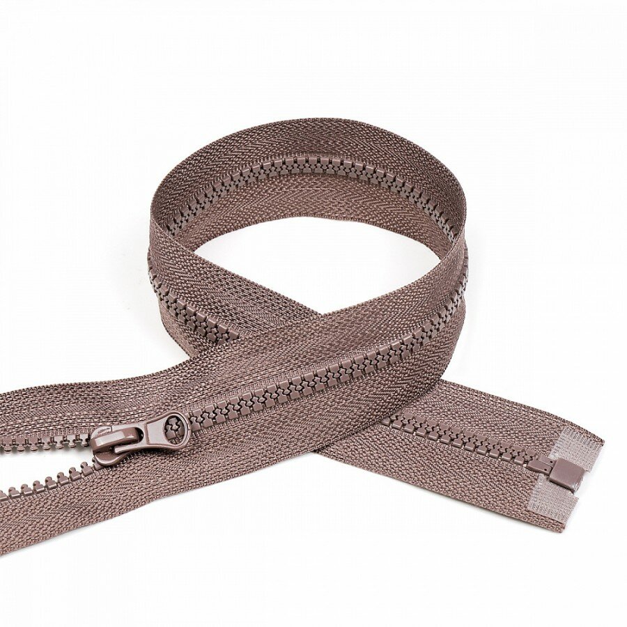 Молния MaxZipper трактор N5 1 замок усил. зв, 80см, цв. S810 т. бежевый уп.10шт